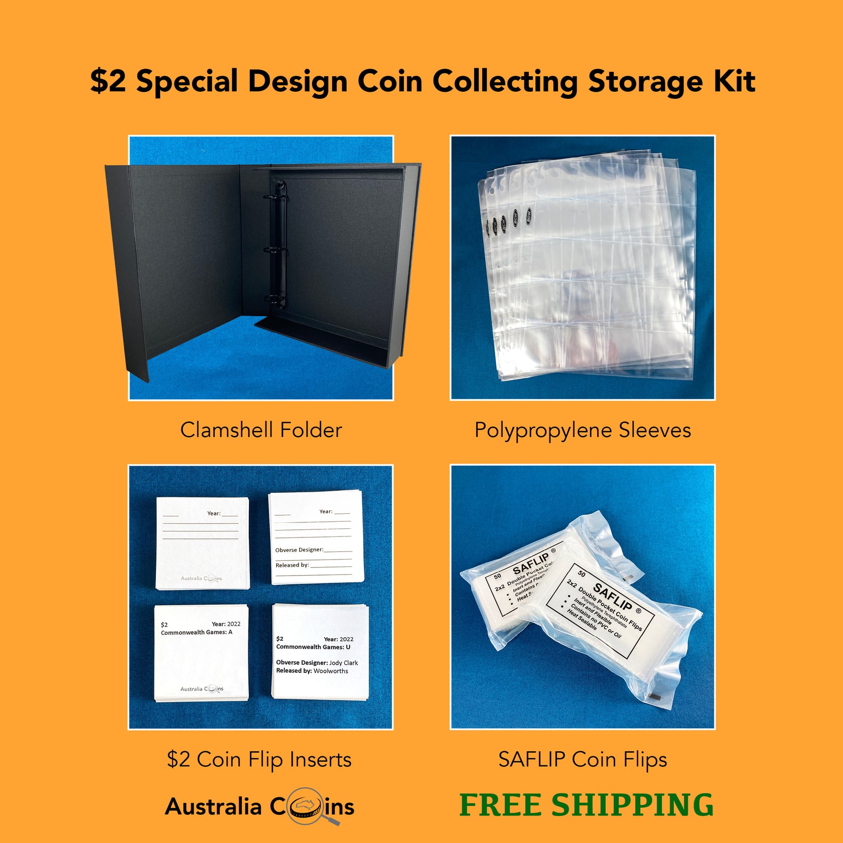$2 Special Design Coin Collecting Storage Kit – Australia Coins